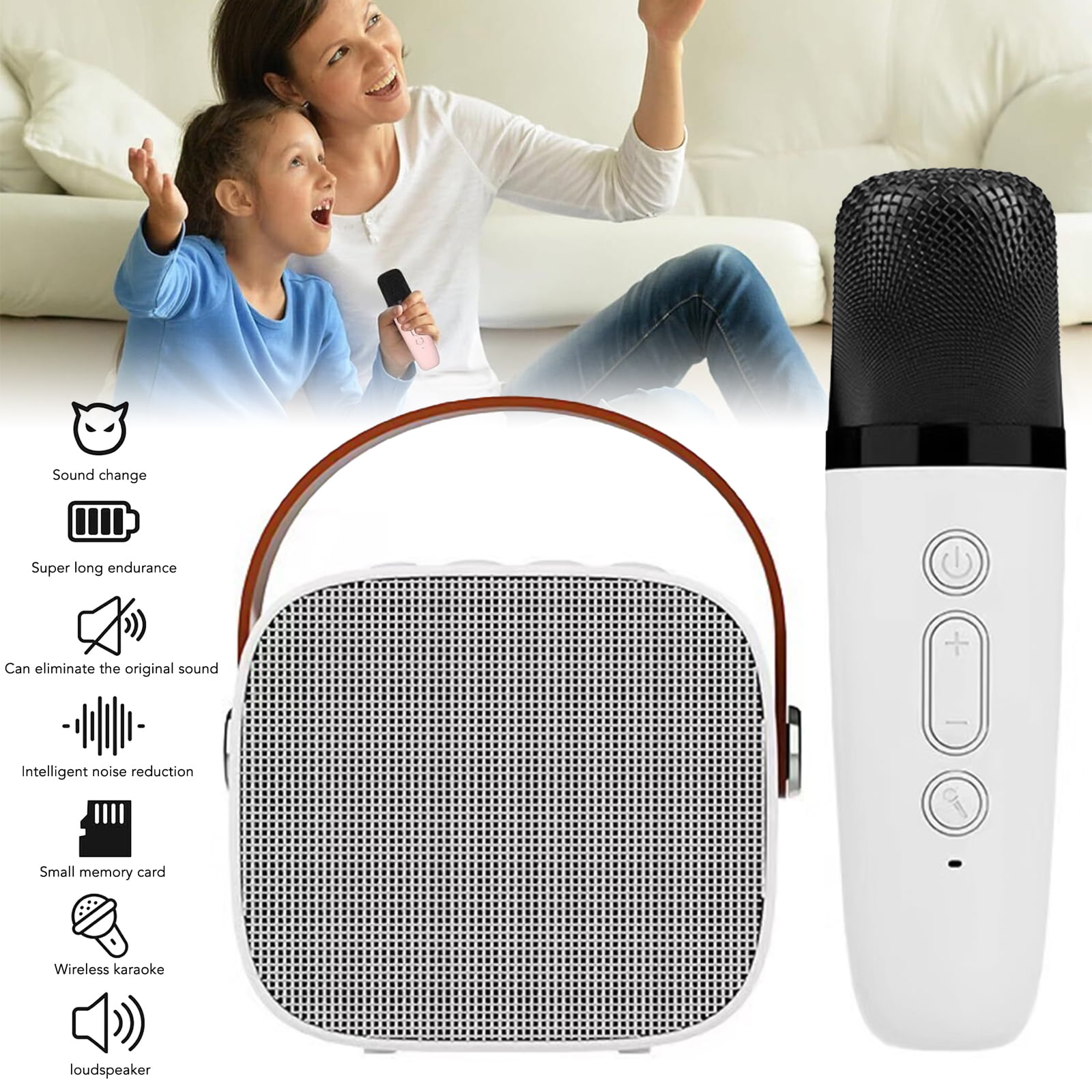 Mini Karaoke Machine for Kids,DFITO Portable Bluetooth Speaker with ...