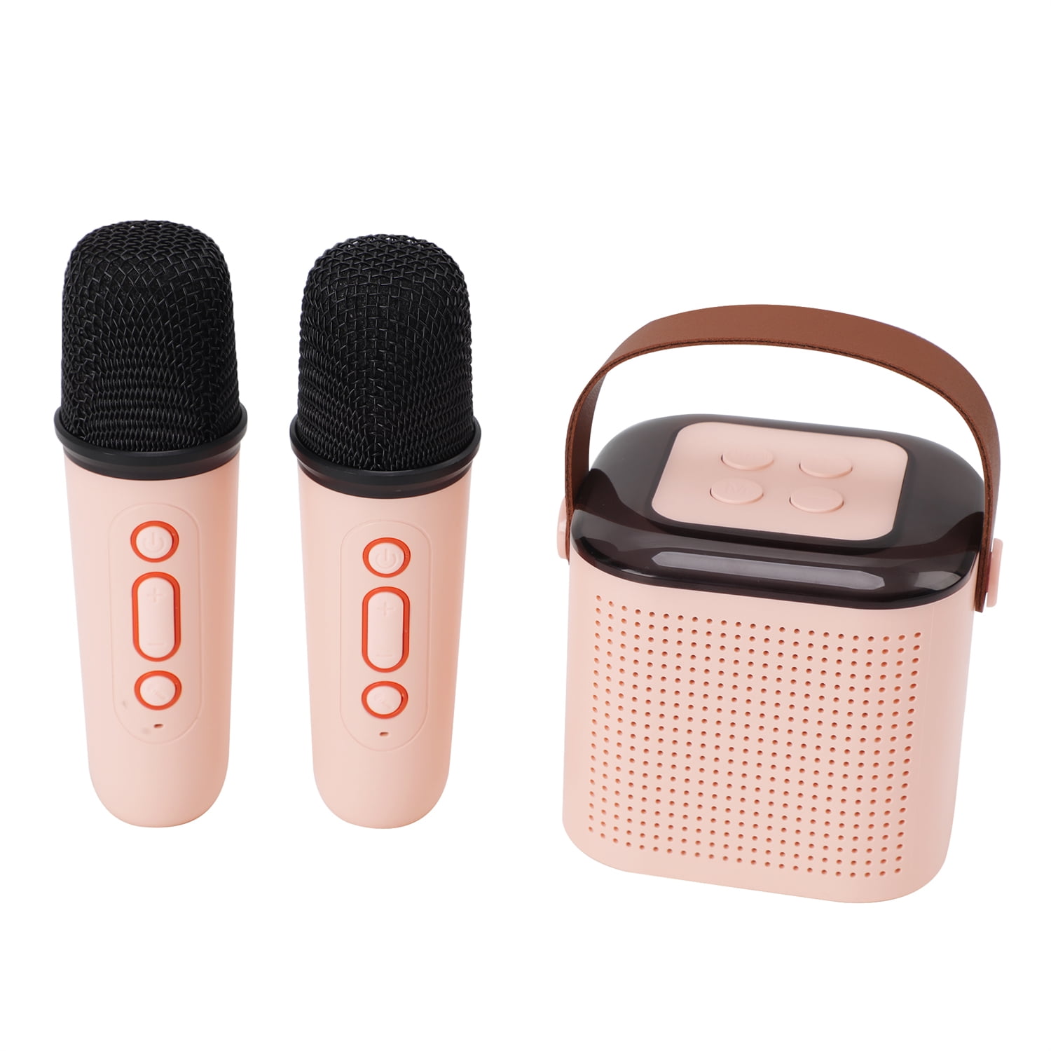 Mini Karaoke Machine with 2 Wireless Microphones, Professional Portable ...