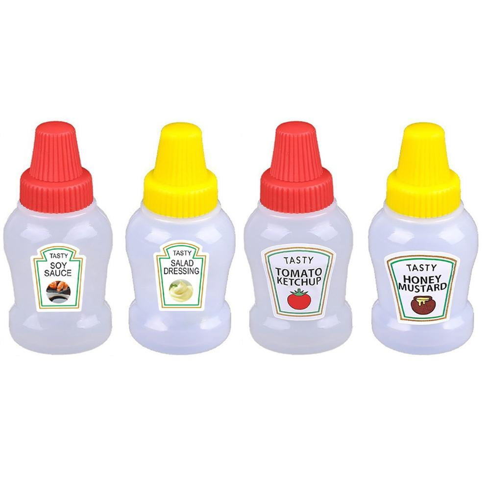 Mini Ketchup Bottles, 25ml Mini Condiment Squeeze Bottles Plastic Sauce ...