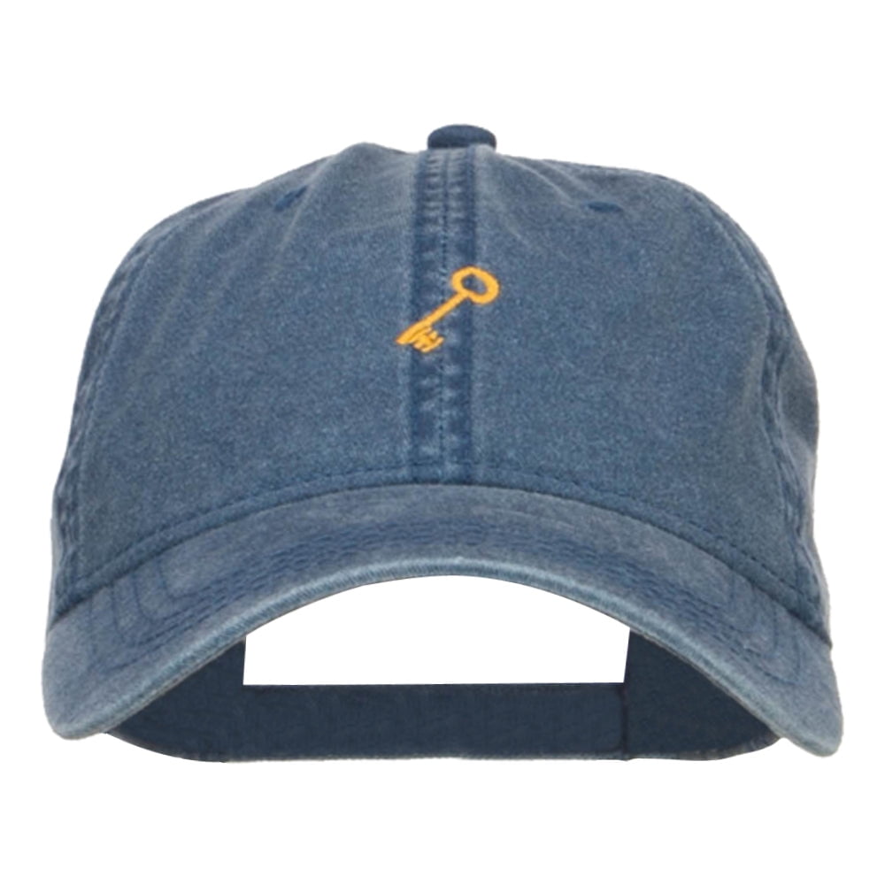 Mini Key Embroidered Washed Cap - Navy OSFM - Walmart.com
