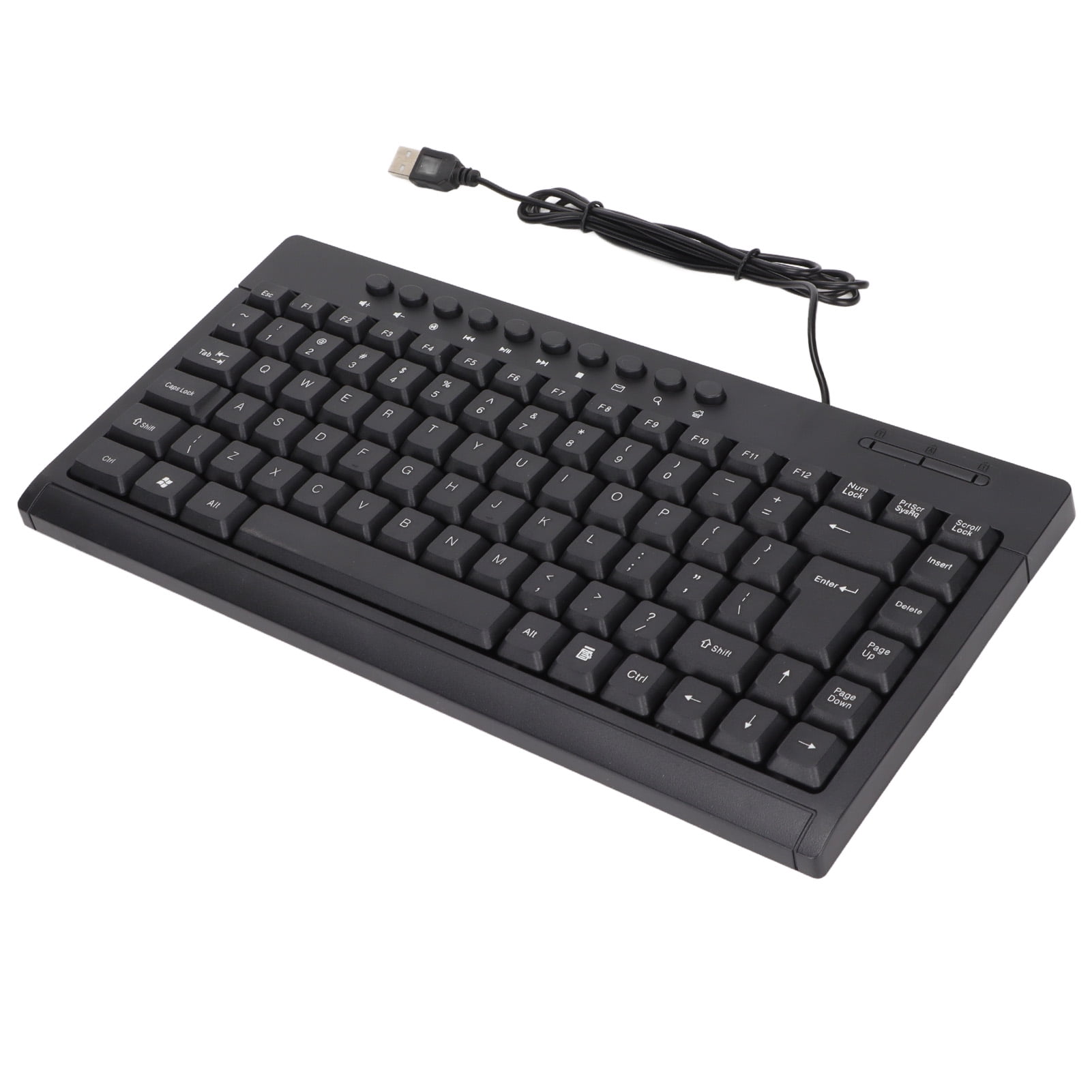 Mini Keyboard, Desktop Computer Laptop 95 Keys Black Wired USB Single ...