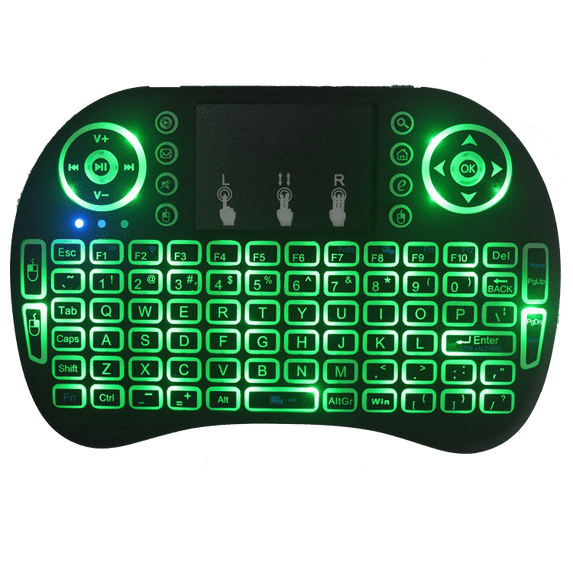 Mini Keyboard i8 2.4G Mouse Wireless with Touchpad, Tricolor Backlight ...