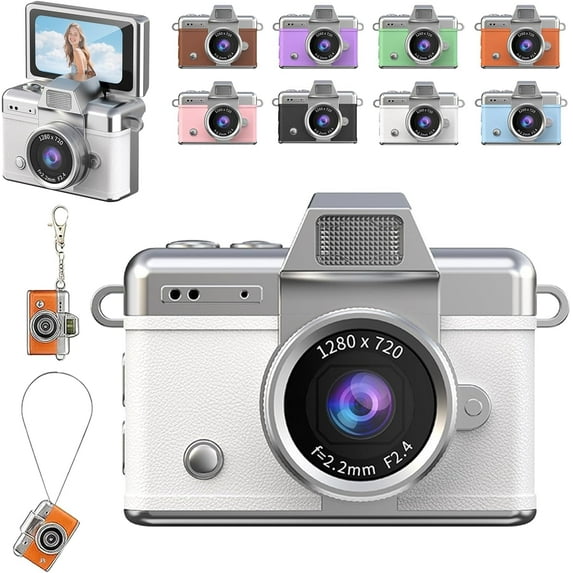 Mini Keychain Digital Camera for Students Kids, 1.47in LCD Screen 1080P ...