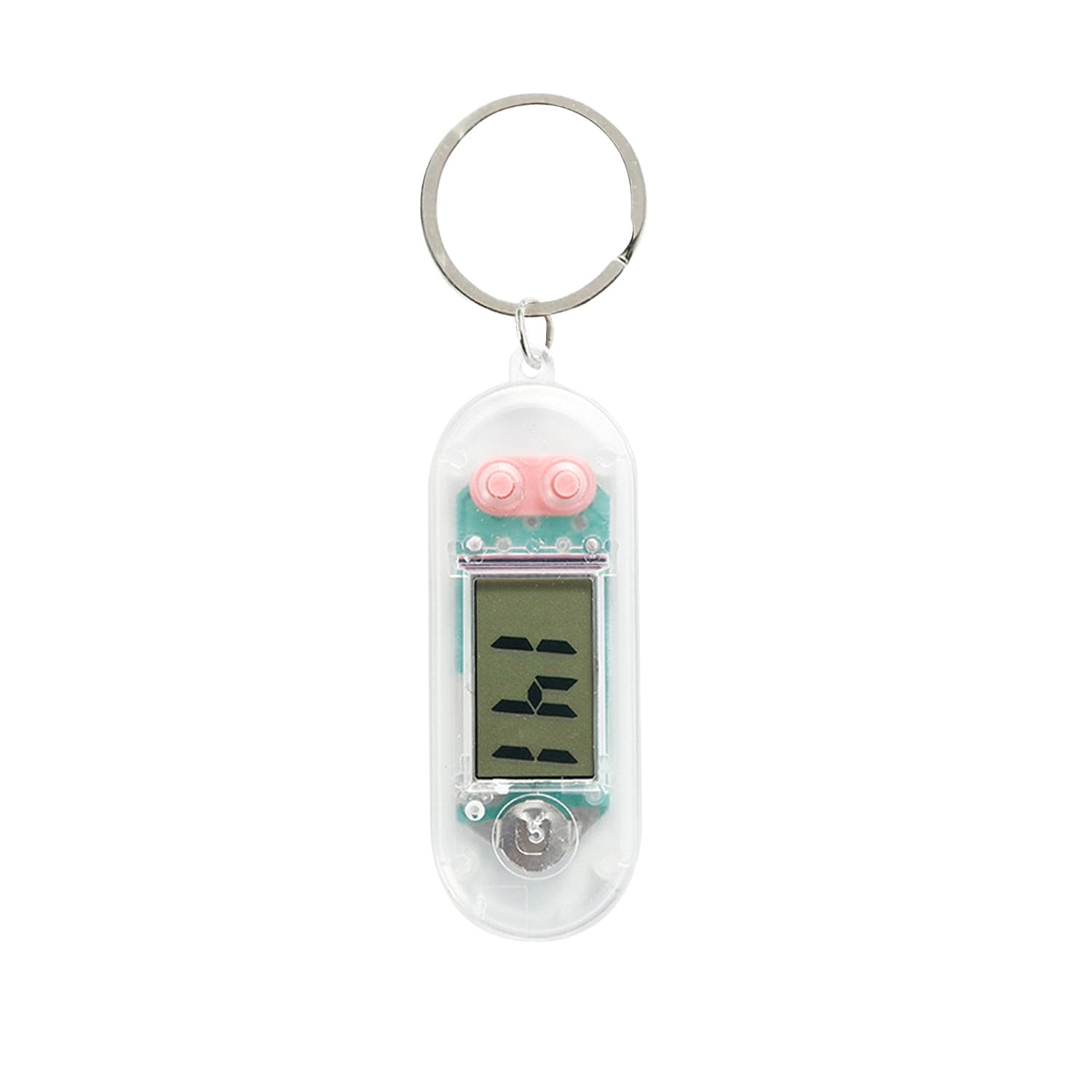 Mini Keychain Digital Clock, Transparent Tech-Style Portable Silent ...