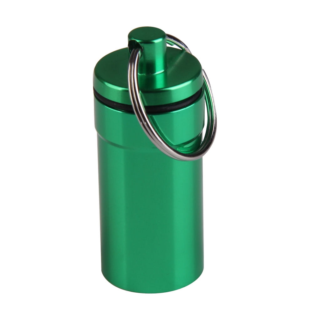 Mini Keychain Pill Box, Waterproof Pill Bottle Case Tablets Drug Holder ...