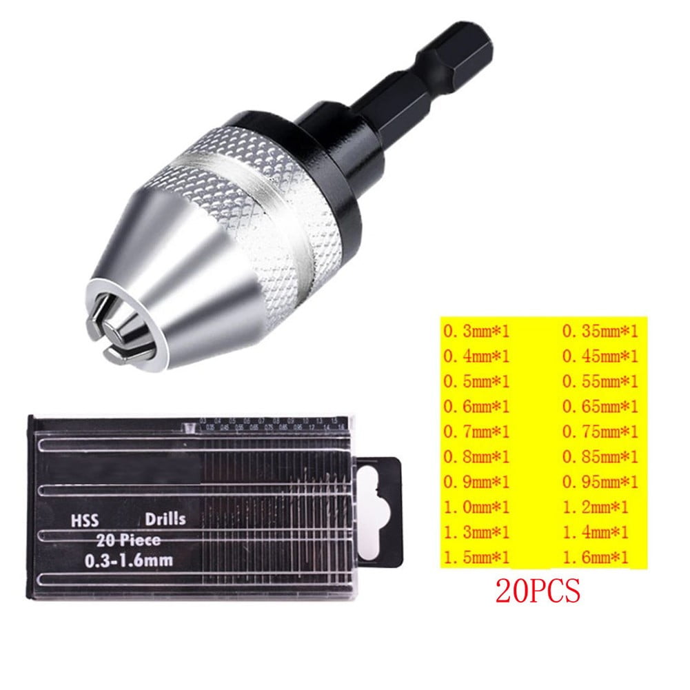 Mini Keyless Drill Chuck 0.3-3.6mm Self-Tighten Electric Drill Bits ...