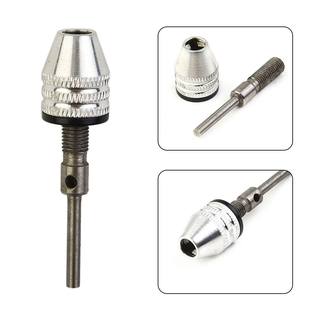 Mini Keyless Drill Chuck Electric Drill Bits Collet Fixture Tool Hex ...