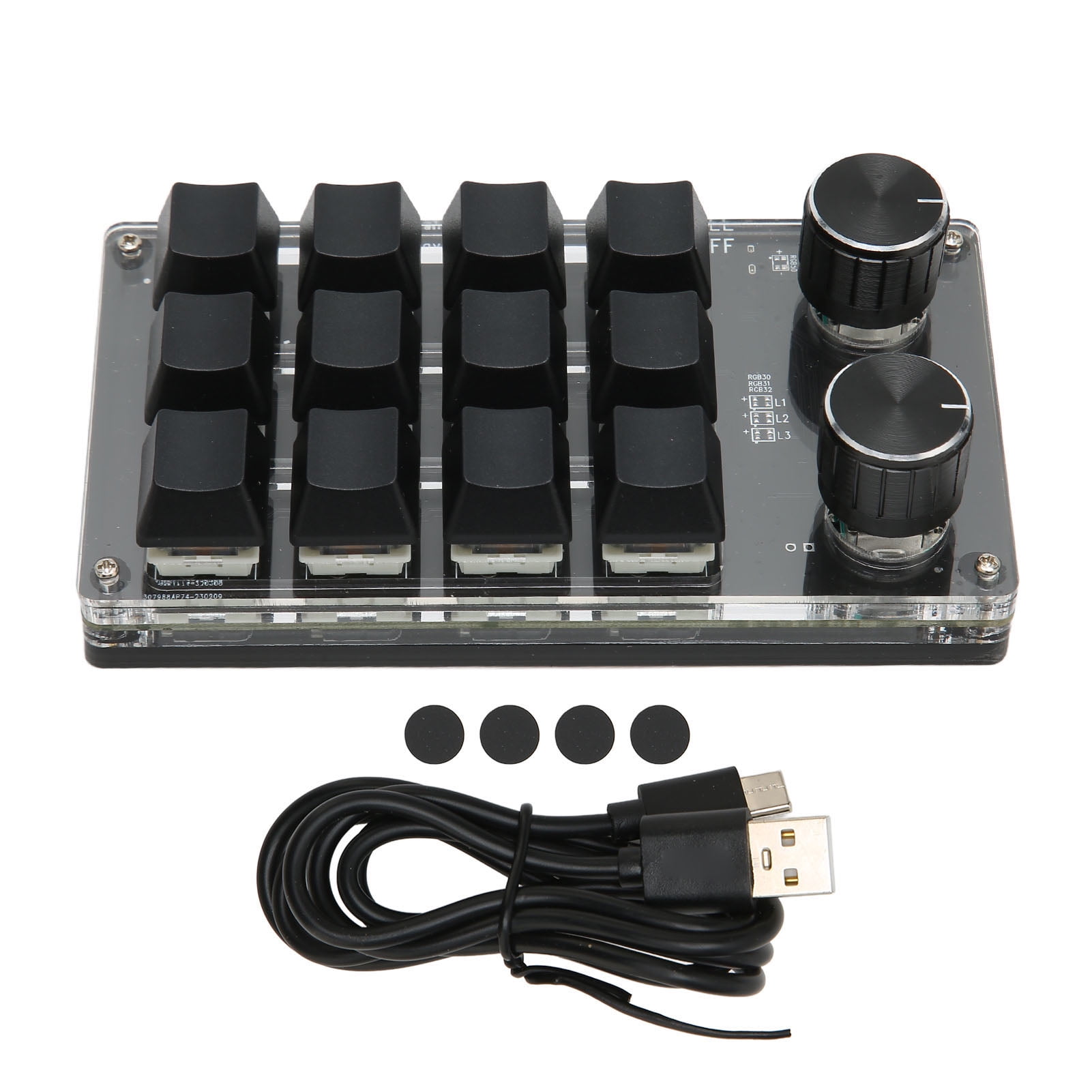 Mini Keypad 1 Handed Mechanical Keyboard Wired USB Programmable Macro ...