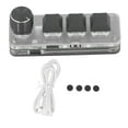 Mini Keypad 3 Key 1 Knob Programmable Usb Bt Connection Blue Switch