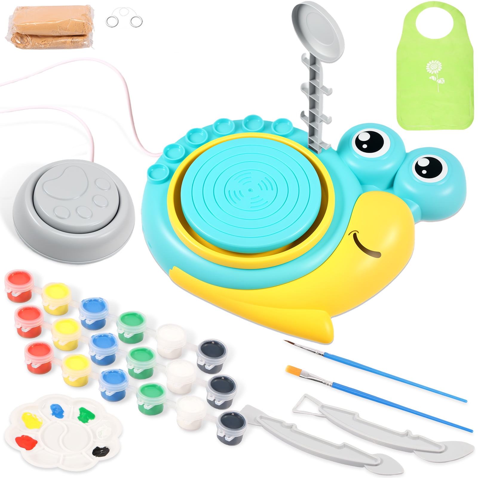Mini Kids Pottery Wheel Kid Pottery Wheel Kit Includes Turntable Apron ...