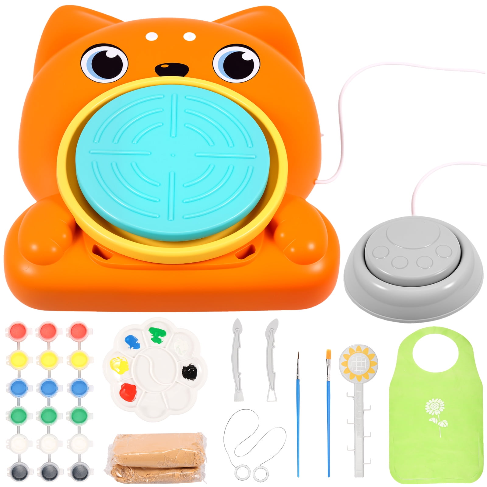 Mini Kids Pottery Wheel Kid Pottery Wheel Kit Includes Turntable Apron ...