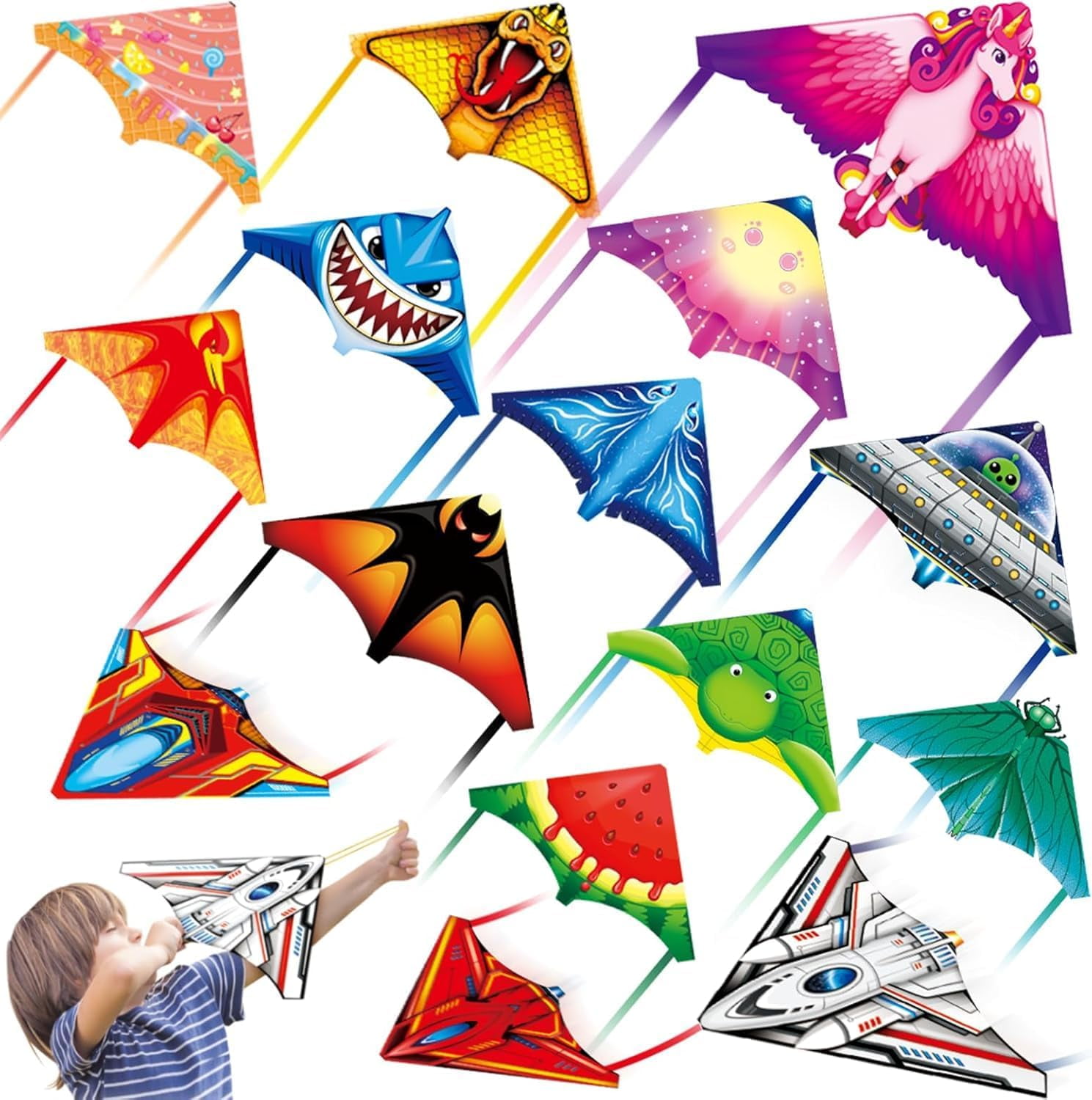 Mini Kites for Kids Ages 4-8-12, Finger Launcher Kites Easy to Fly on ...