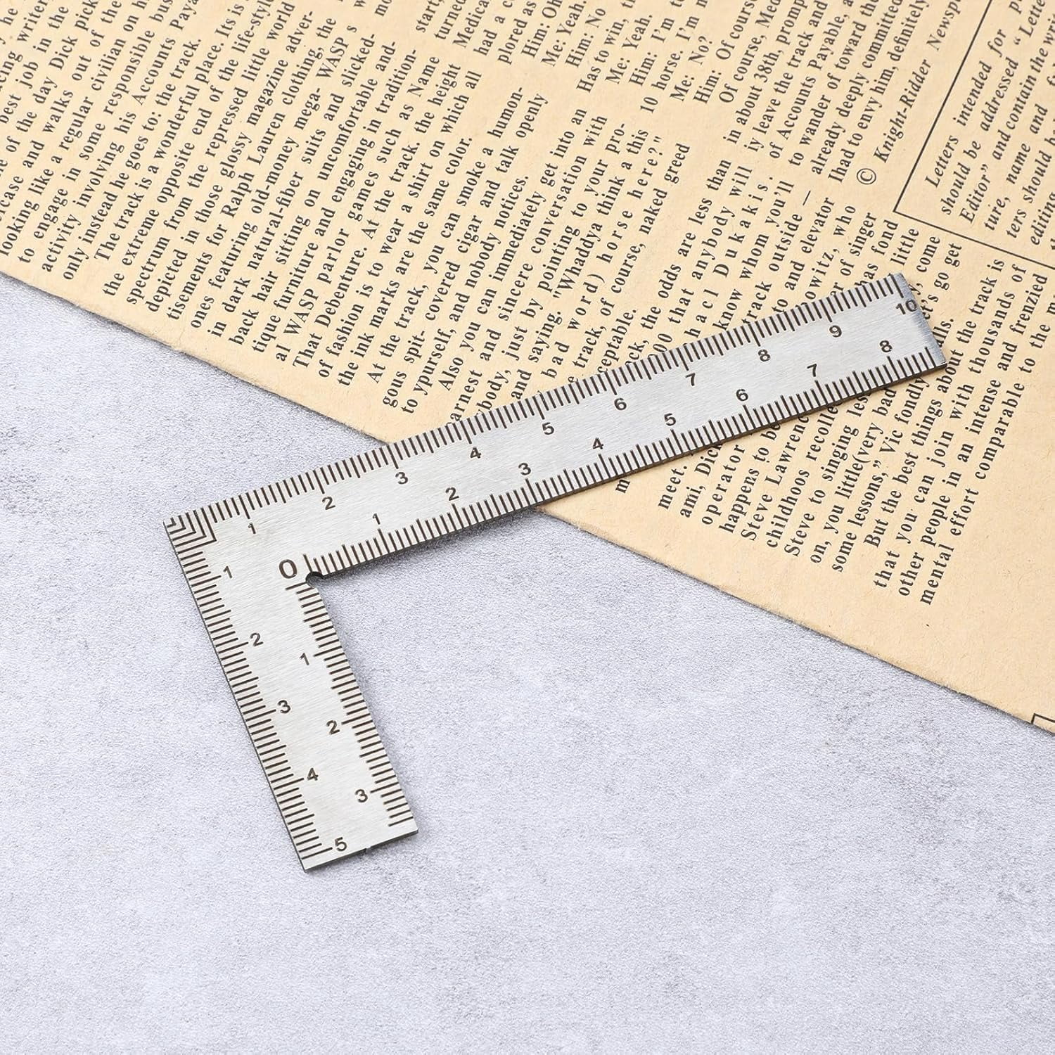 Mini L-Shaped Ruler, Stainless Steel Woodworking Square, Silver Metal ...
