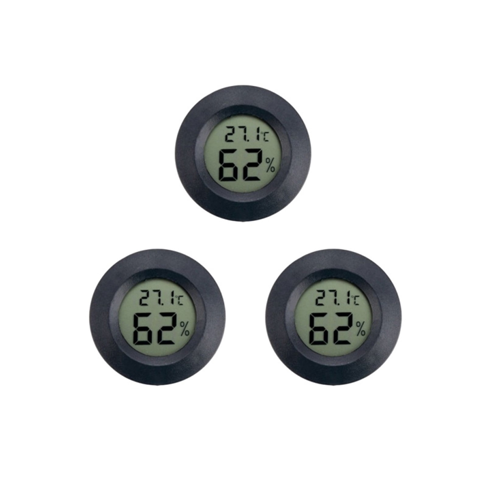 Mini LCD Digital Thermometer Hygrometer Round Temperature Humidity ...