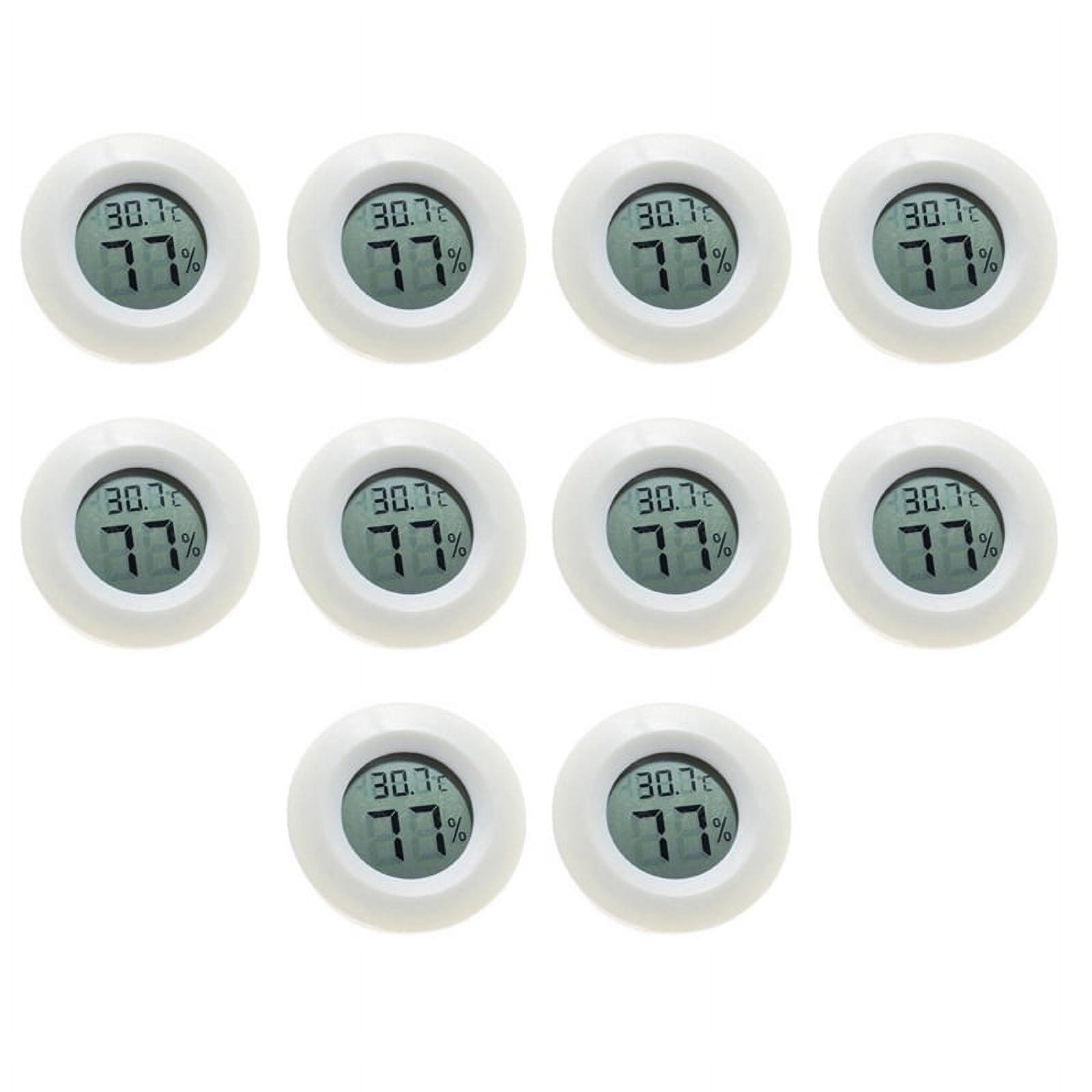 Mini LCD Digital Thermometer Hygrometer Round Temperature and Humidity ...