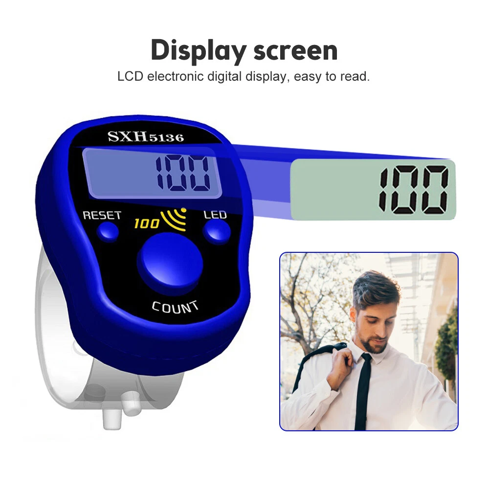 Mini LCD Electronic Digital Finger Hand Held Tally Counter Ring Digital ...