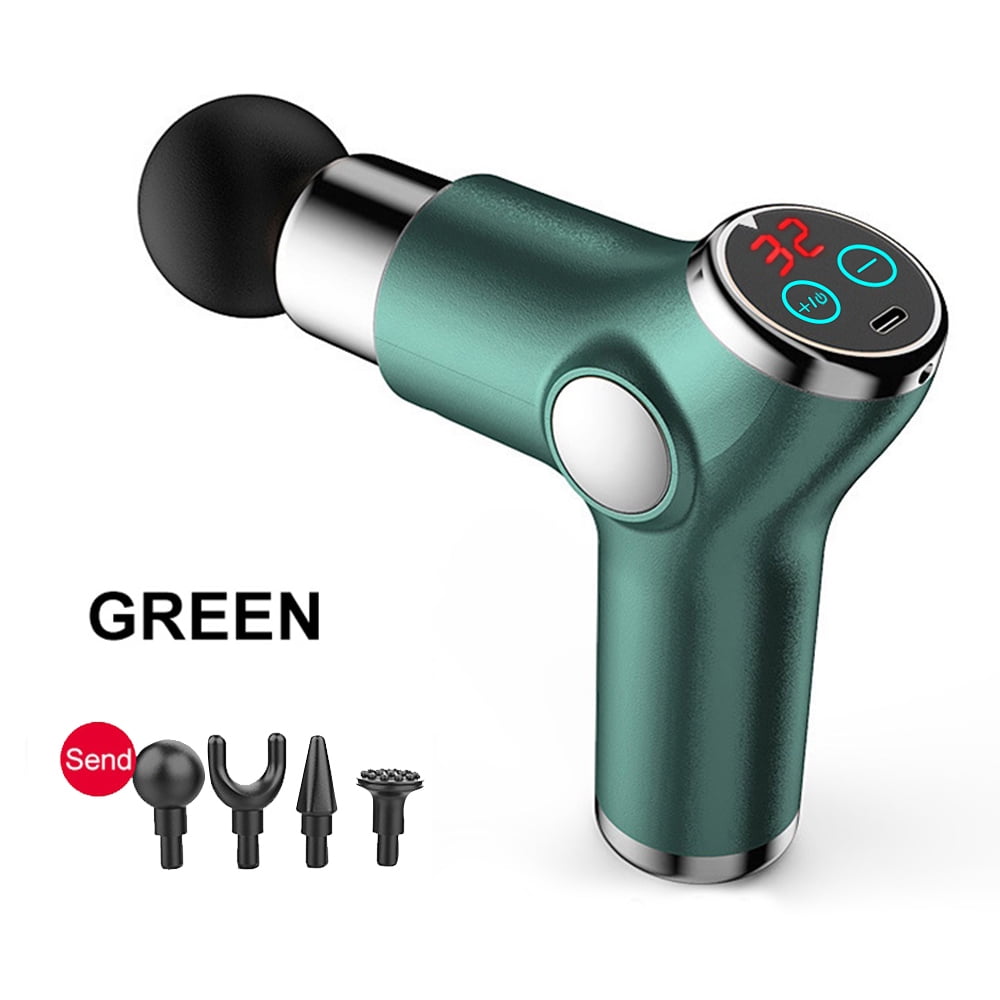 Mini LCD Massage Gun 32 Speed Touch Screen Deep Tissue Percussion ...