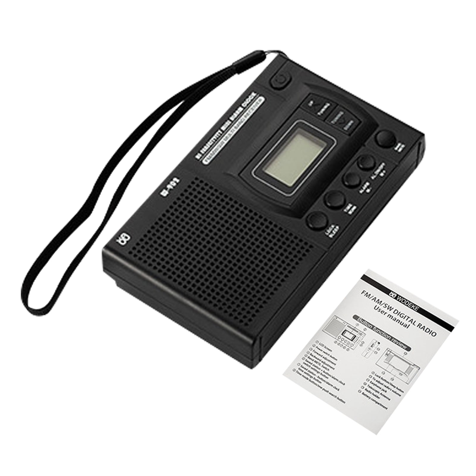 Mini LCD Radio Battery Powered Portable Radio Excellent Reception ...