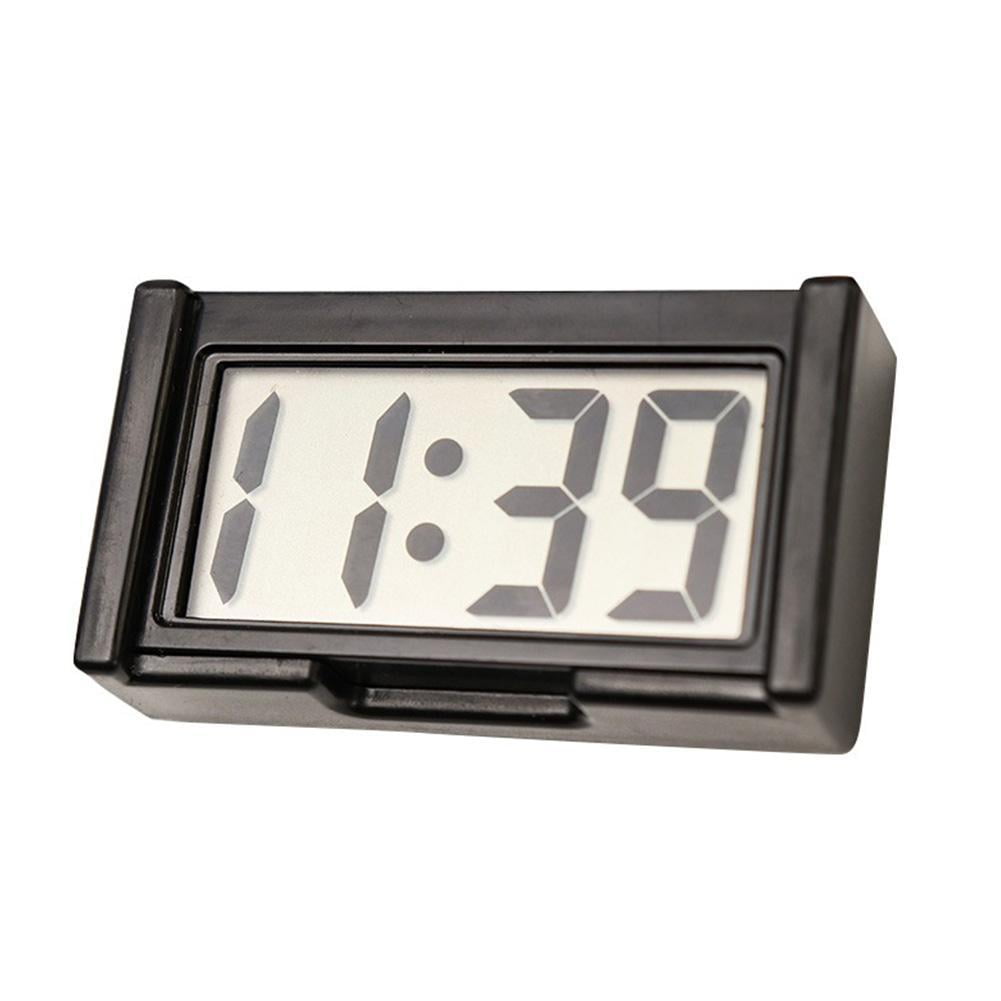 Mini LCD Screen Digital Clock Self-Adhesive Car Auto Desk Dashboard ...