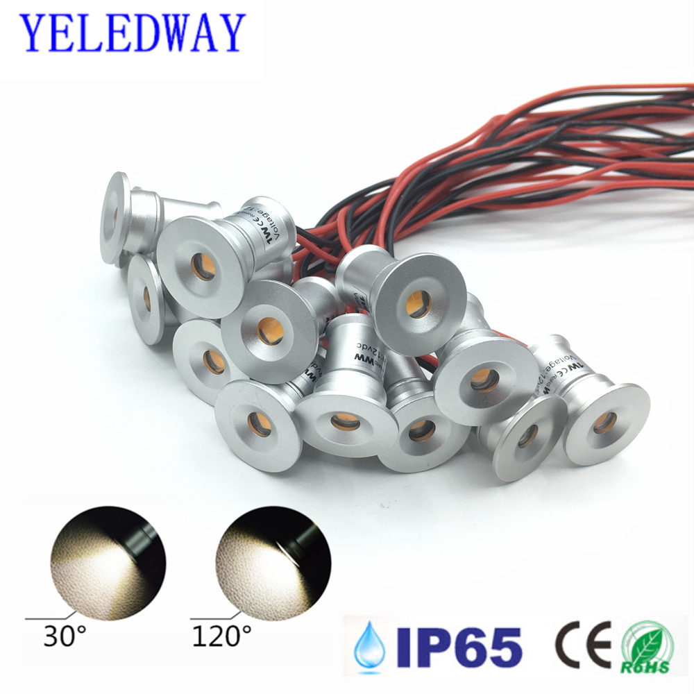 Mini LED 12V Recessed Ceiling Downlights 1W Dimmable Spotlight Black ...