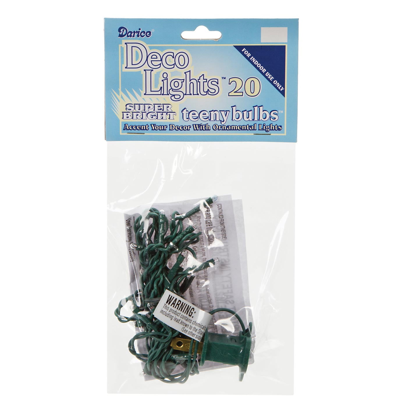 Mini LED Bulbs Light Set - 20 Clear Rice Bulbs - Green Cord - Walmart.com