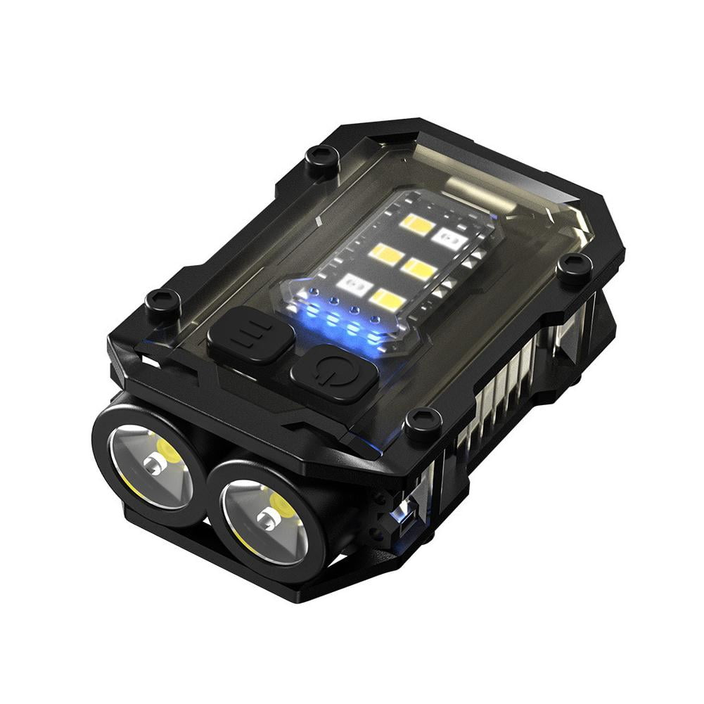 Mini LED Clip Flashlight with Magnetic Base, USB Type-C Rechargeable ...