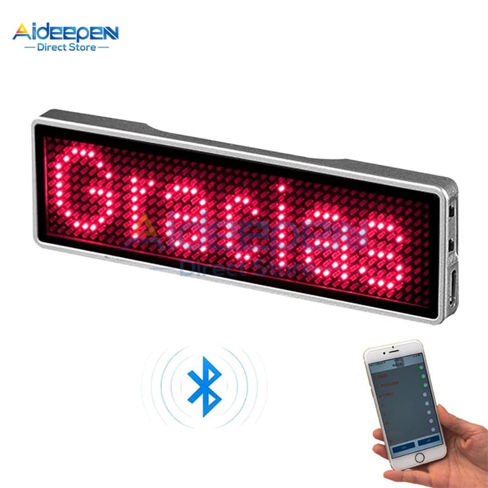Mini LED Digital Display Rechargeable Programmable Name Badge 15 ...