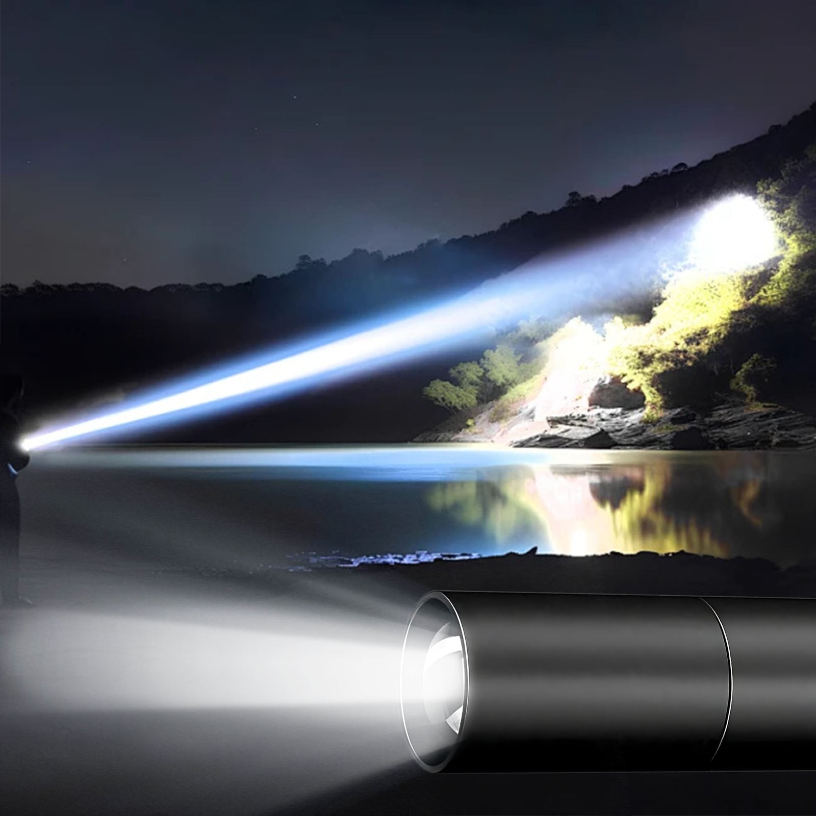 Mini LED Flashlight - High-Power XPE Wick, 3 Brightness Modes, USB ...