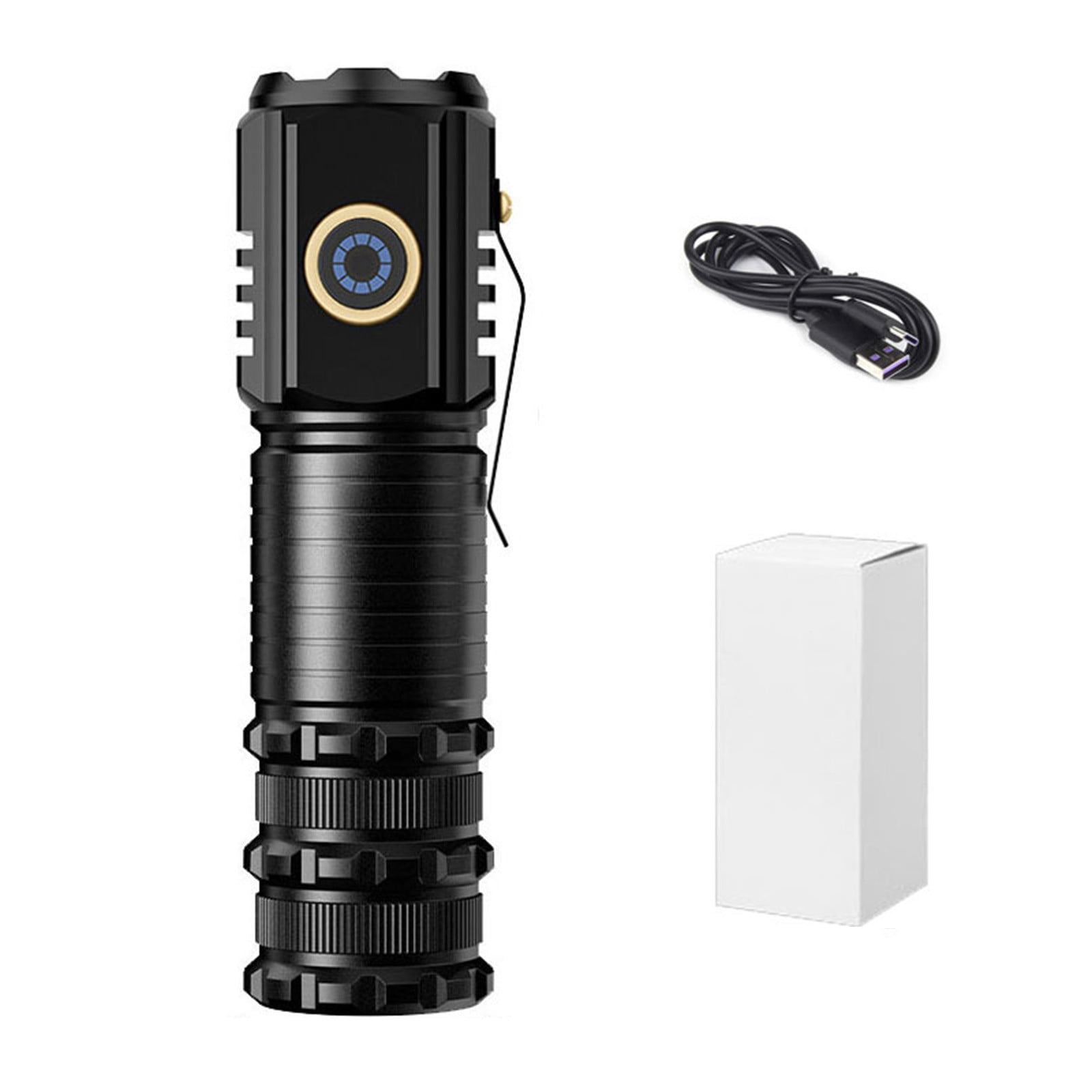 Mini LED Flashlight Rechargeable USB C Charging, Small Flashlights ...