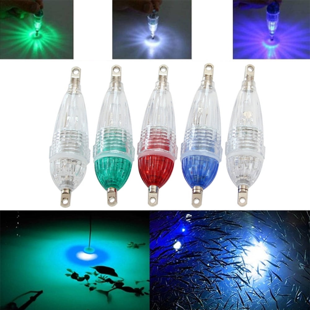 Mini LED Glowing Deep Sea Drop Underwater Tackle Fishing Squid Lure ...