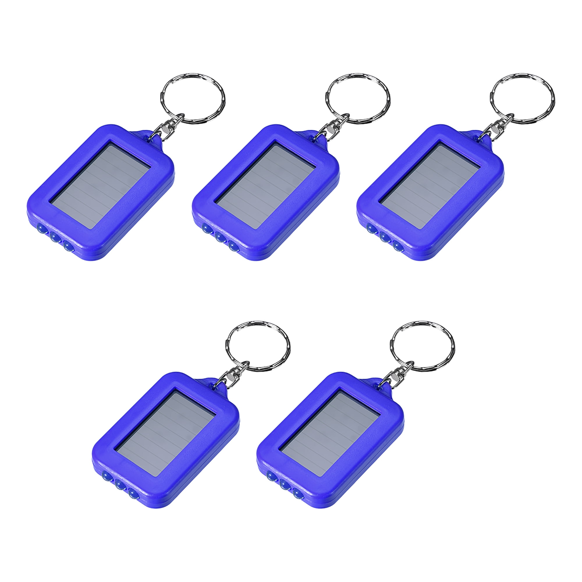 Mini LED Keychain Flashlight Torch Solar Energy Power Blue 5Pcs for ...