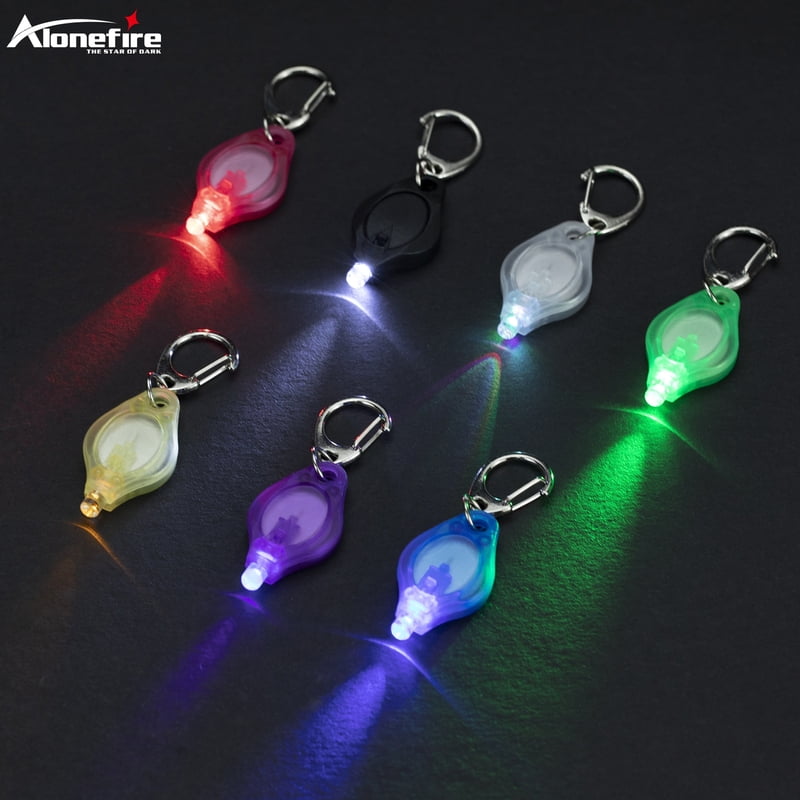 Mini LED Keychain light Multicolored Cool Rainbow White Red Yellow ...