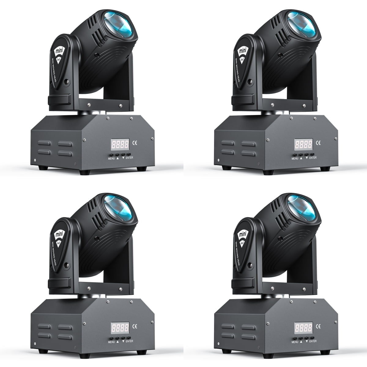 Mini LED Moving Head Light, RGBW Spotlight DJ Light w/ DMX & Sound ...