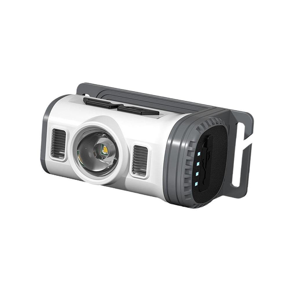 Mini LED Sensor Headlamp Hat Clip Light USB Rechargeable Flashlight For ...
