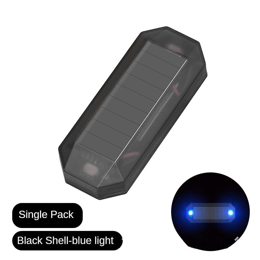 Mini LED Solar Power Car Warning Light Night Security Simulated Alarm ...