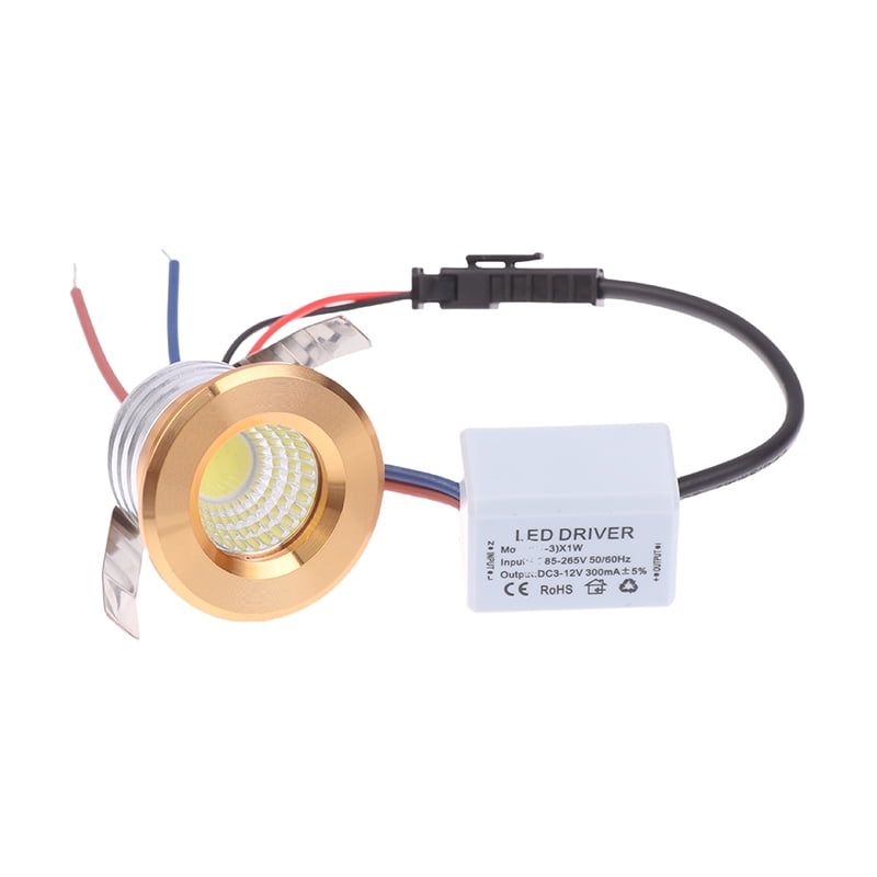 Mini LED Spotlight Lamp Downlights COB 3W 220V/12V Jewelry Cabinet ...