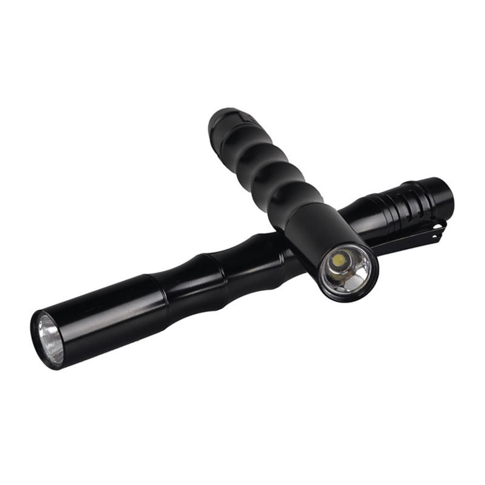 Mini LED Torch Light Flashlight Super Small Pocket Clip Torch Powered ...