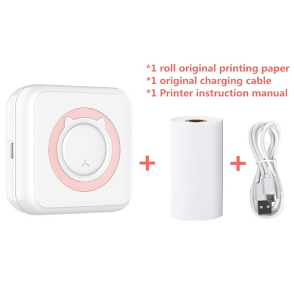 Mini Label Printer Thermal Portable Printers Stickers Paper Inkless ...