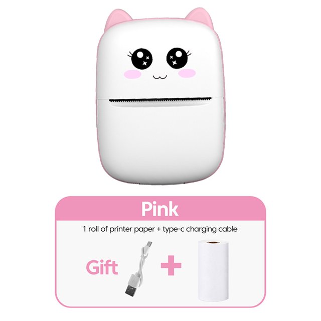 Mini Label Printer Thermal Portable Printers Stickers Paper Inkless ...