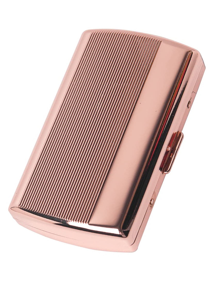 Mini Ladies and Men Metal Cigarette Case , Portable Double Sided Spring ...
