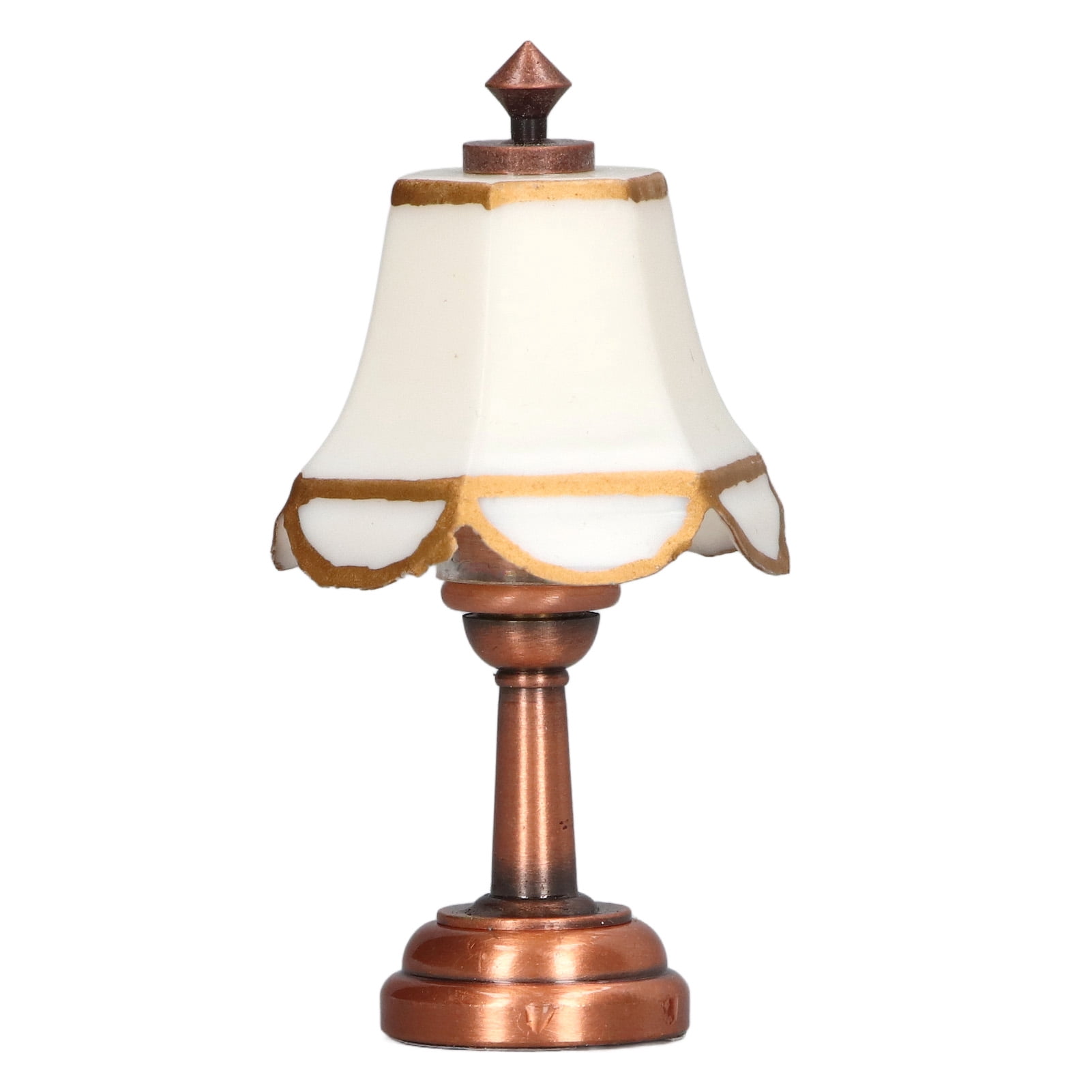 Mini Lamp 1:12 Scale White 6cm Overall Height Battery Operated Metal ...
