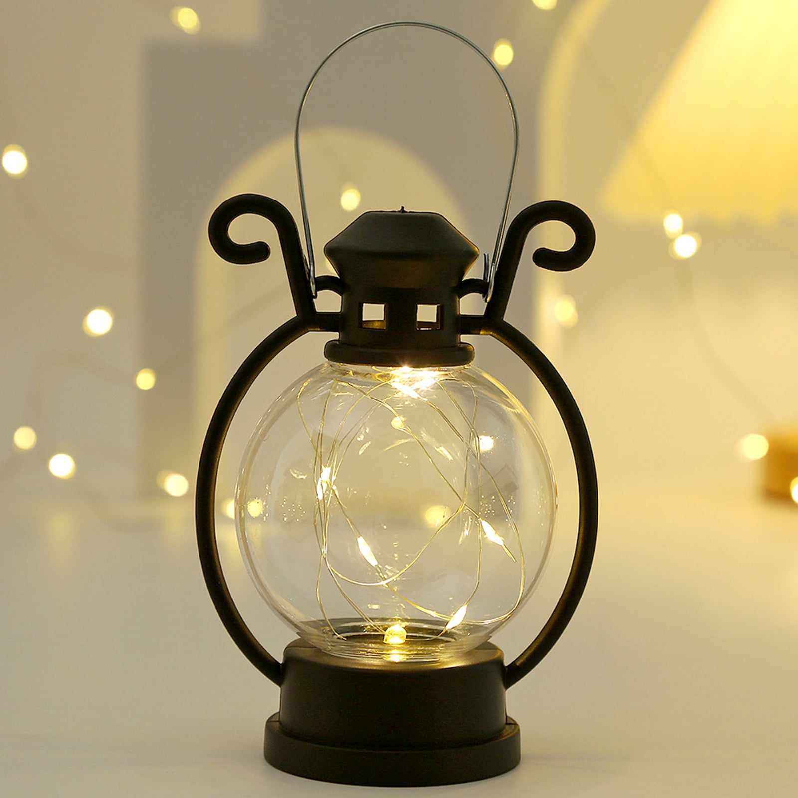 Mini Lantern with LED Lamp, 5" Hanging Lantern, Table Centerpiece, Vintage Lantern Decorations ...