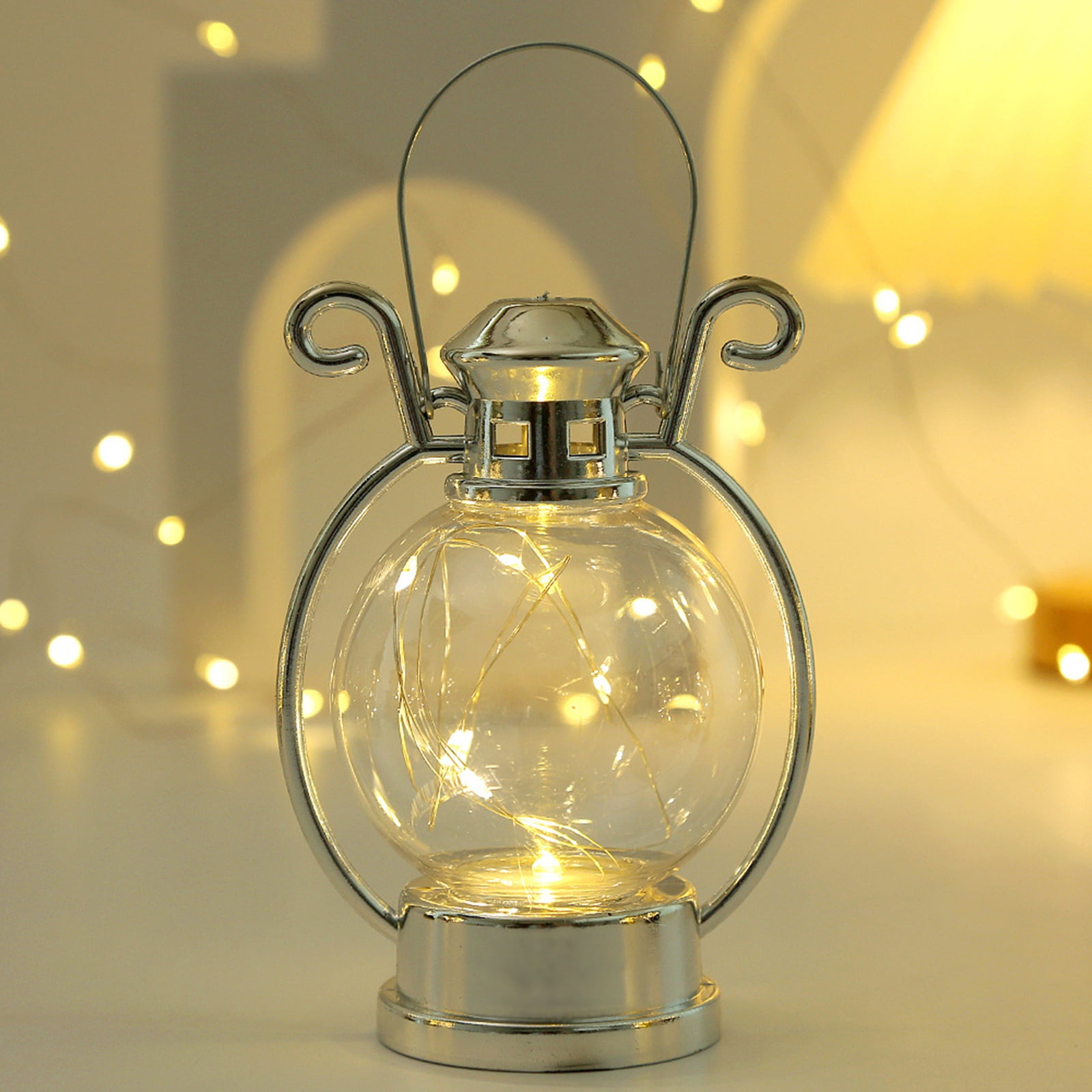 Mini Lantern with LED Lamp, 5" Hanging Lantern, Table Centerpiece ...