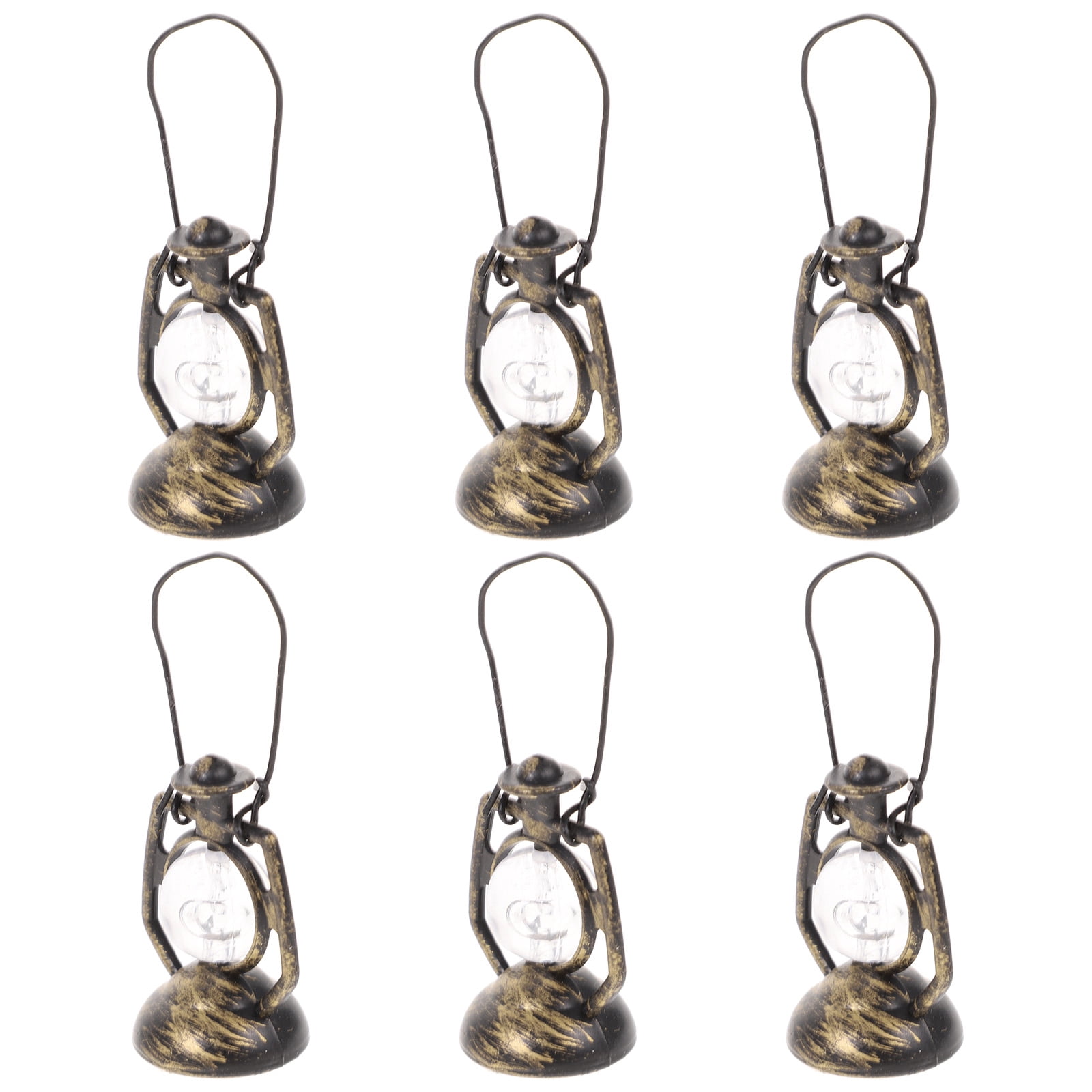 Mini Lantern for Dollhouse Lanterns 6 Pcs Kerosene Lamp Gold Decor ...