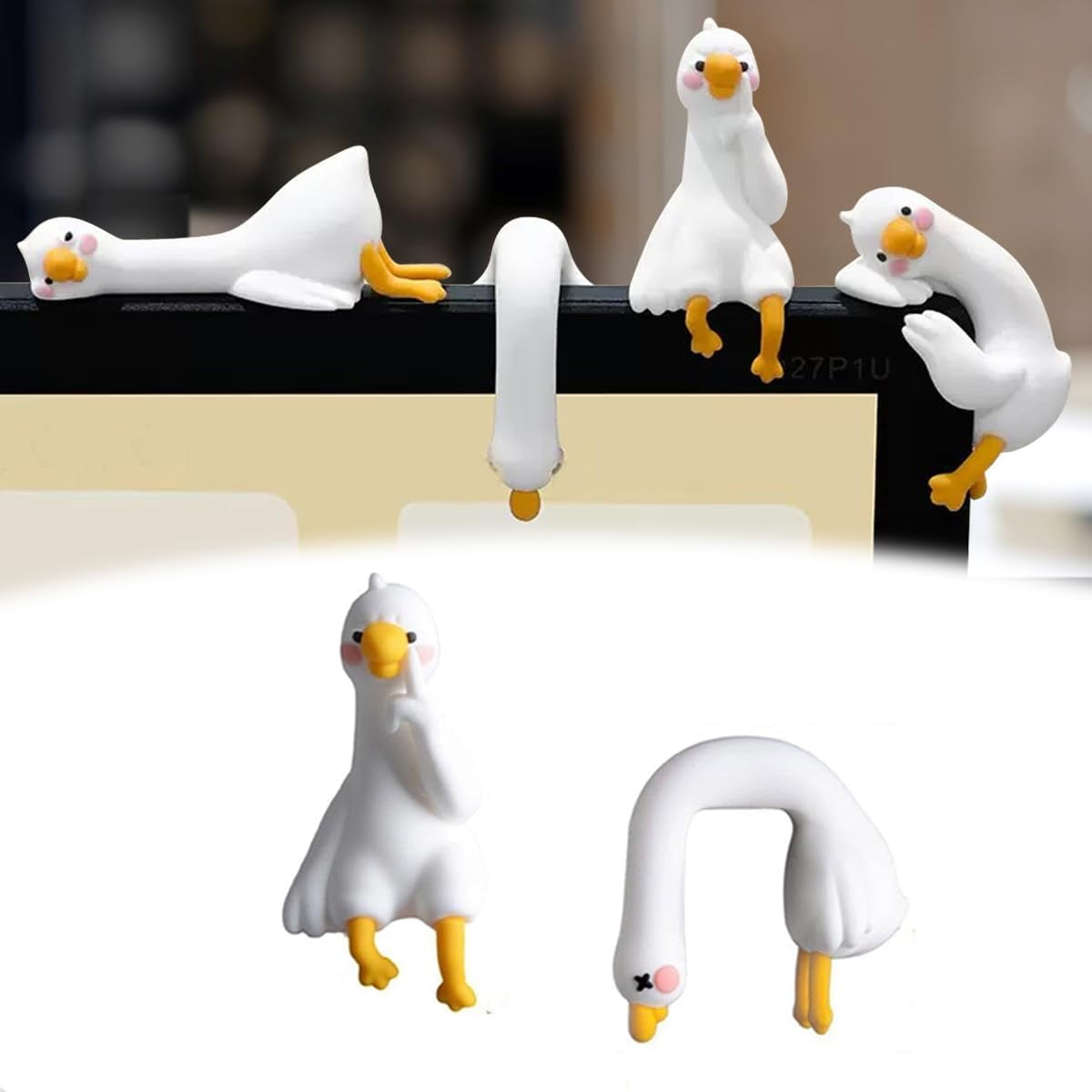 Mini Lazy Ducks Desk Ornaments, Cute & Tiny Adorable Duck Figurine ...