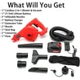 Mini Leaf Blower Red, 2-in-1 Cordless Small Blower with 4.0Ah Battery ...
