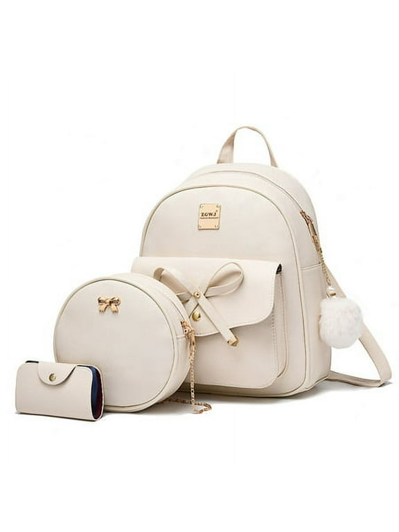 Jollebone Mini Backpack 3Pcs for Women, PU leather Travel Shoulder Bag ...