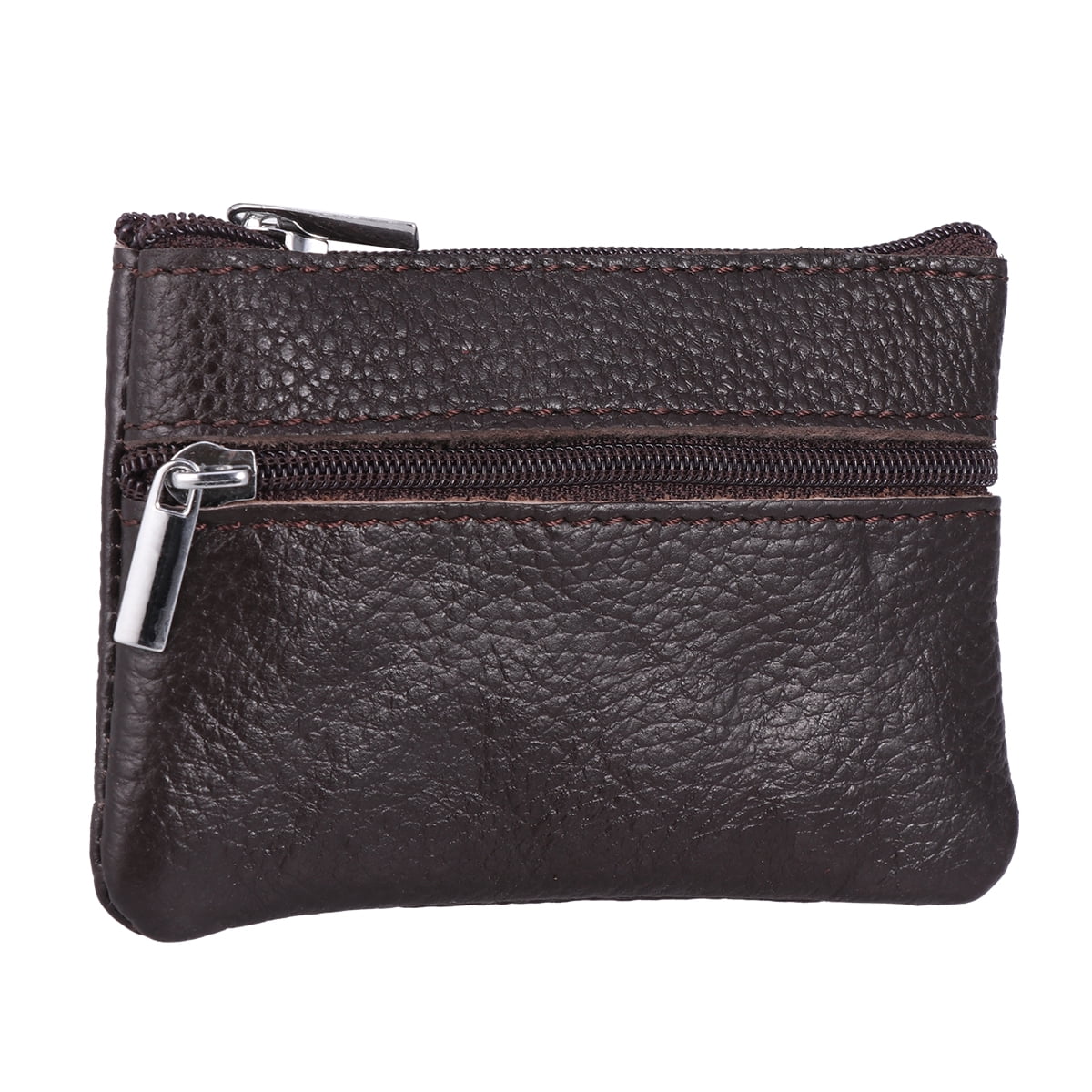 Mini Leather Bag Fashion Purse Mini Zipper Charge Bag Handbag (Coffee ...