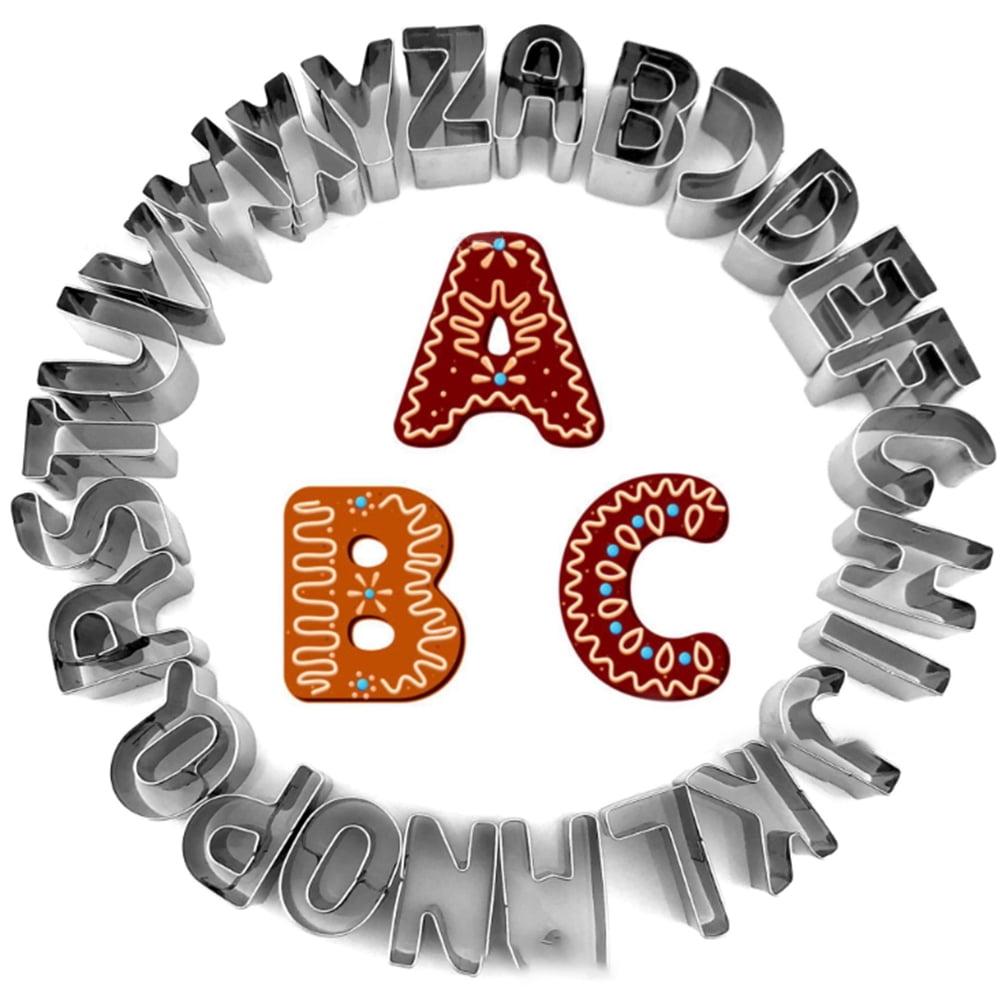 Mini Letter Cutters Stainless Steel Alphabet Cutter Set Baking Mold ...