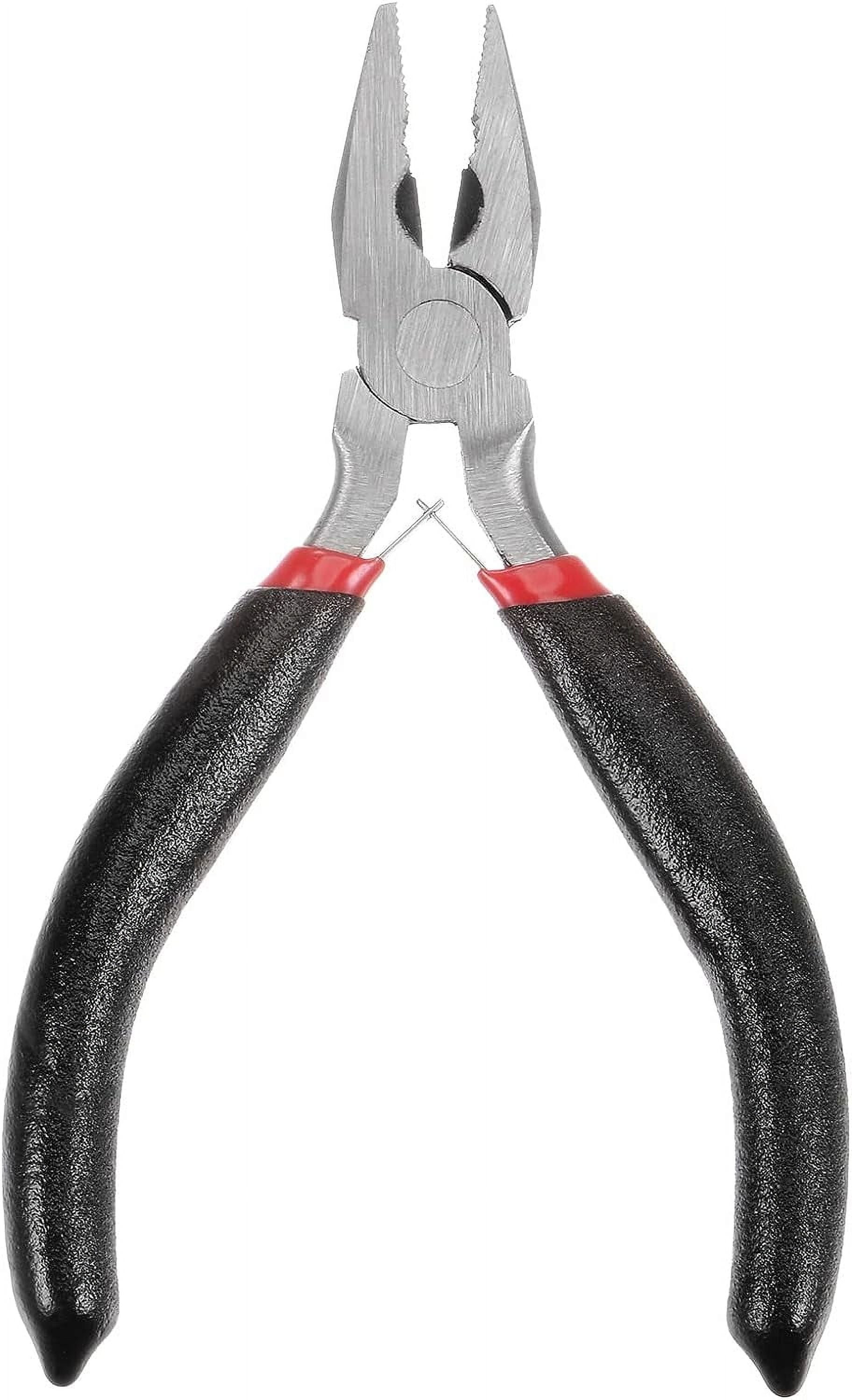 Mini Lineman's Pliers 4.5 Inch Combination with Black Plastic Handle ...